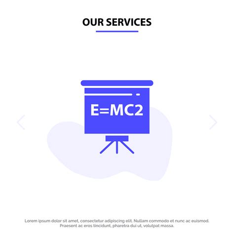 Our Services Classroom Teacher Board Education Solid Glyph Icon Web Card Template 14423877