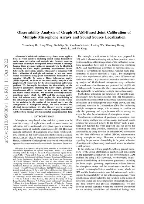 pdf observability analysis of graph slam based joint calibration of