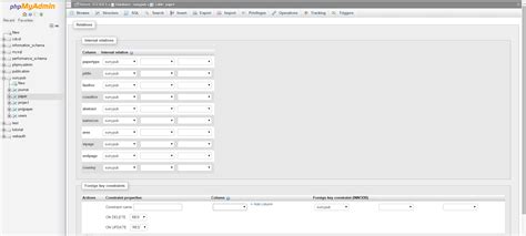 Mysql Setting Foreign Key In Phpmyadmin Stack Overflow