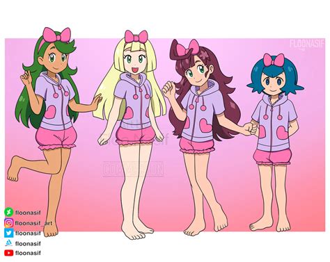 Mallow Lillie Chloe And Lana Commission By Floonasif On Deviantart