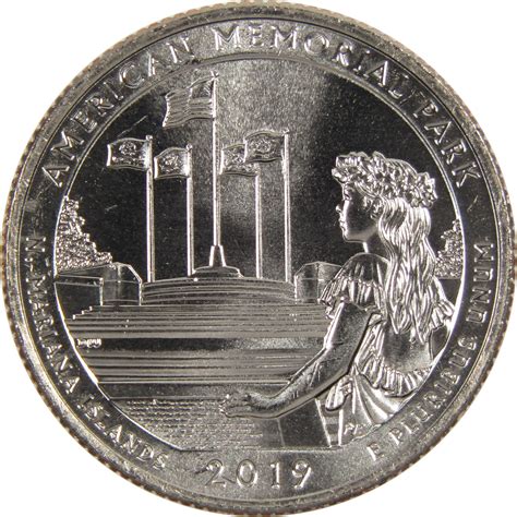 2019 D American Memorial Park National Park Quarter Uncirculated Clad