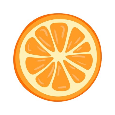 Premium Vector Orange Slice Exotic Fruit Vector Illustration
