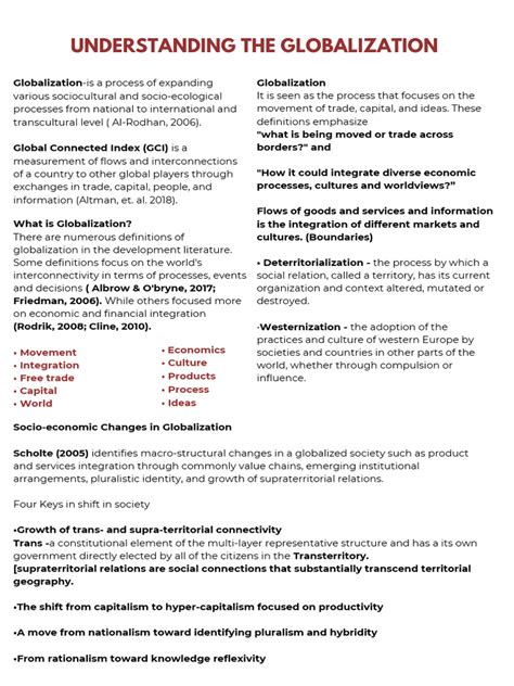 Understanding The Globalization Pdf Globalization Economies