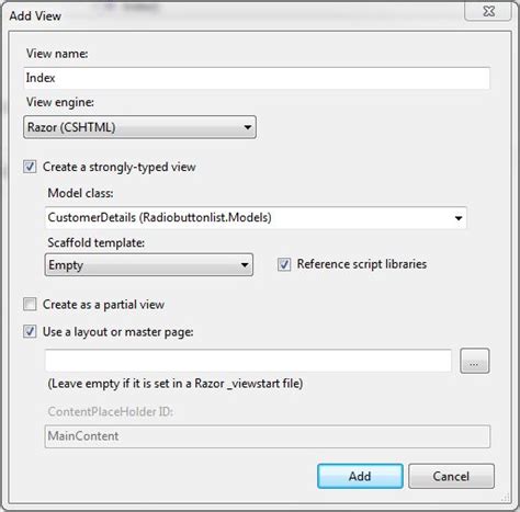 Binding Radiobutton And Radiobuttonlist In Various Way In Mvc With Database