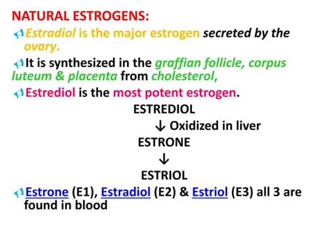 Estrogen And Progestin Female Sex Hormones Pptx Pregnancy