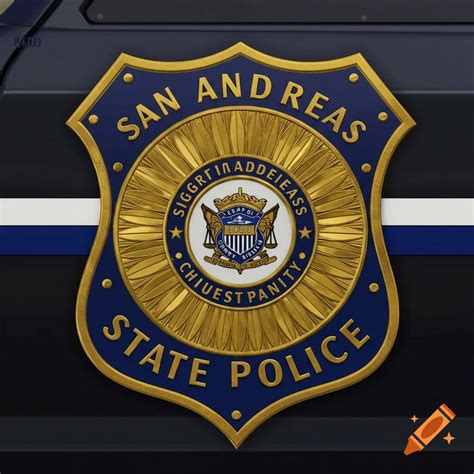 A Vintage Style Poster For San Andreas Law Enforcement Standard