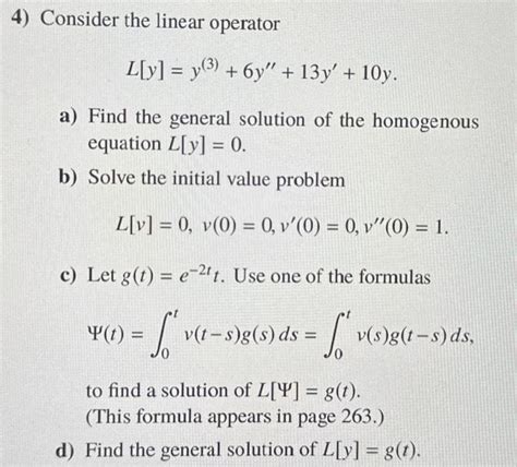 Solved 4 Consider The Linear Operator Chegg Com