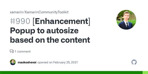 [enhancement] popup to autosize based on the content · issue 990