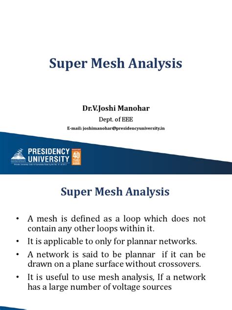 4 Super Mesh Analysis Pdf