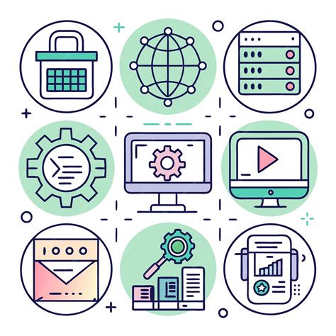 Premium Vector Comprehensive It Solutions Icons Cloud Computing Data Analytics And Cybersecurity