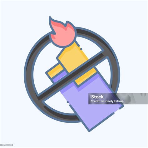 아이콘 신호 소방관 기호와 관련이 있습니다 낙서 스타일 심플한 디자인 편집 가능 간단한 일러스트레이션 경찰관에 대한 스톡 벡터