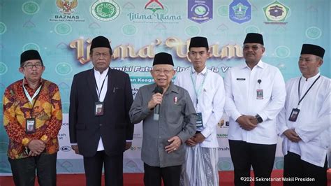 Keterangan Pers Usai Menghadiri Ijtima Ulama Viii Komisi Fatwa Se
