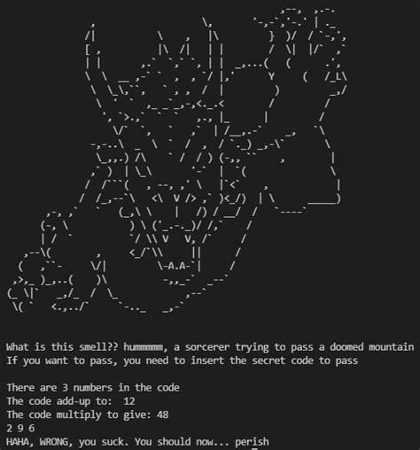 Simple Ascii Art Dragon