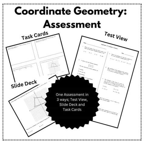 Coordinate Geometry Review And Test Avid Grades 8 12 By Avid Angles