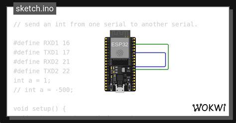 ESP Int Serial To Serial Wokwi ESP32 STM32 Arduino Simulator