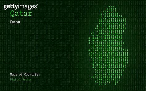 Qatar Map Shown In Binary Code Pattern Tsmc Green Matrix Numbers Zero One 1918993160 일러스트