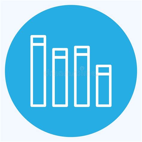 vertical bars icon in trendy flat style isolated on soft blue