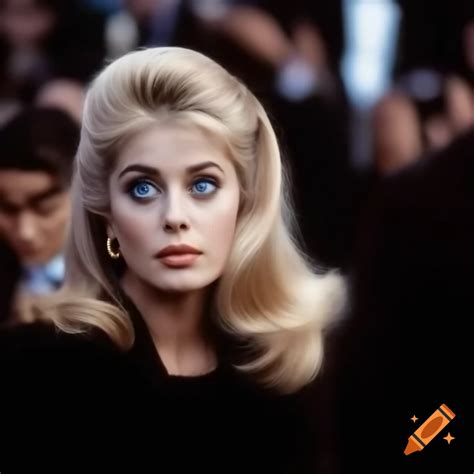 Hyper Realistic Retro Portrait Of Beautiful European Actress From 1963