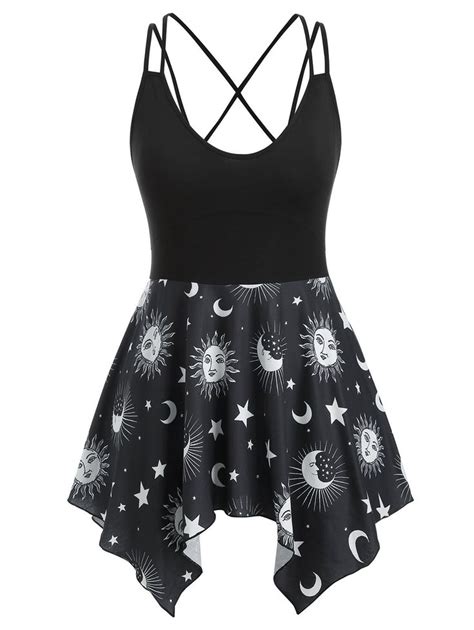 Plus Size Sun And Moon Tank Top