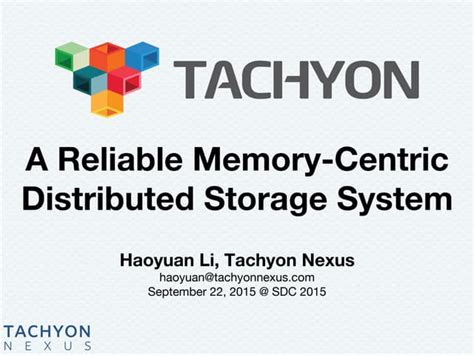 a reliable memory centric distributed storage system ppt