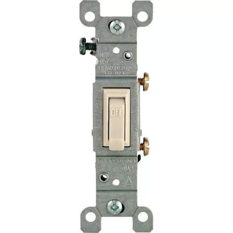 Leviton Residential Grade 15 Amp Toggle Single Pole Grounded Switch