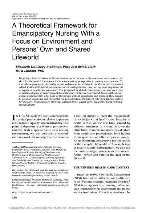 Pdf A Theoretical Framework For Emancipatory