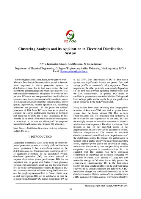pdf clustering analysis and its application in electrical