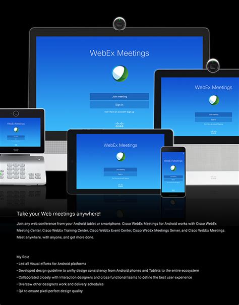 Cisco WebEx Meetings App For Android Behance