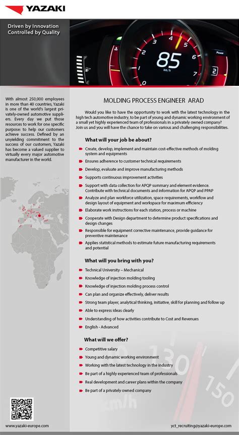 We Are Hiring Molding Process Engineer In Arad Join Our Team Yazaki Component