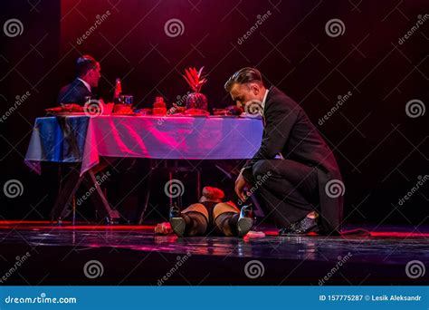 Odessa Ukraine July13 2019 Vivid Erotic Performance Editorial Photography Image Of Blue