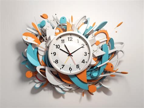 Premium Photo Time In Abstraction Realistic 3d Abstract Clock On