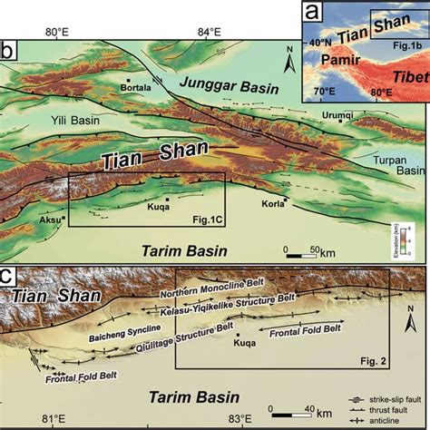 Topography And Tectonic Setting Of The Study Region A Shaded Relief