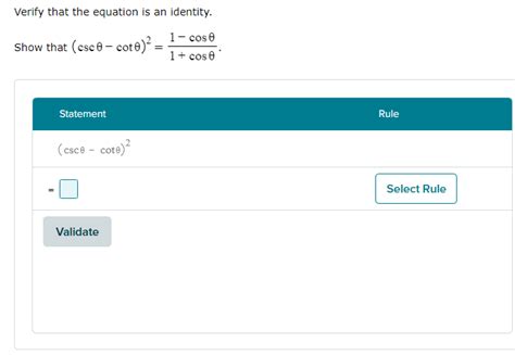 solved verify that the equation is an identity show that
