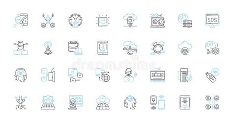 Project Coordination Linear Icons Set Planning Execution Schedule Communication