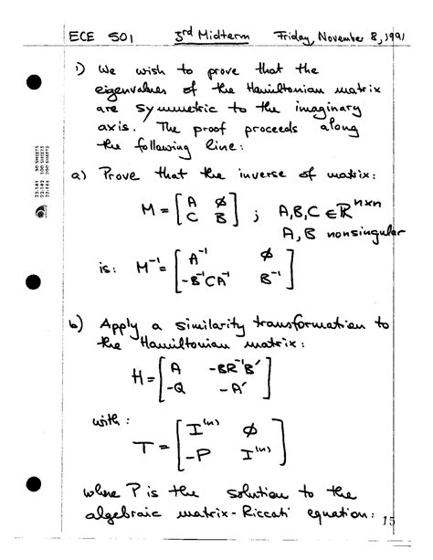 3 Solved Questions On Open Loop Systems In Linear Systems Theory Ece
