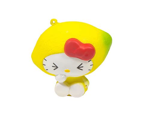 Hello Kitty Lemon Squishy Keychain Kawaii Corner