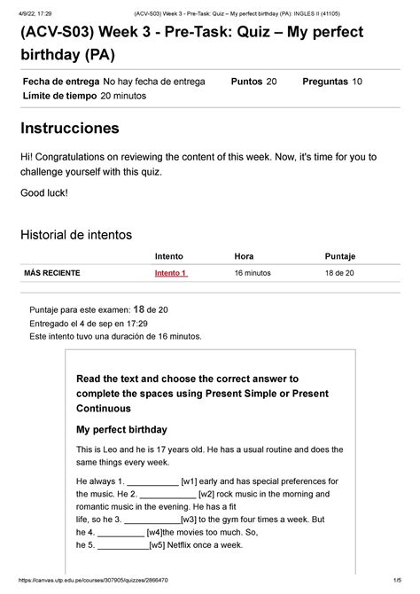 acv s03 week 3 pre task quiz my perfect birthday pa ingles ii