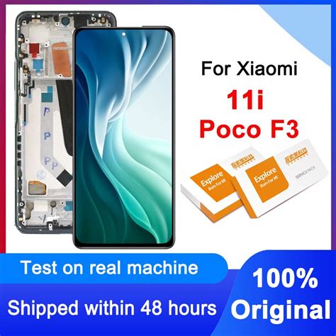 샤오미 미 11i 용 오리지널 슈퍼 Amoled 디스플레이 터치 스크린 디지타이저 어셈블리 샤오미 포코 F3 Lcd M2012k11ag 667 인치