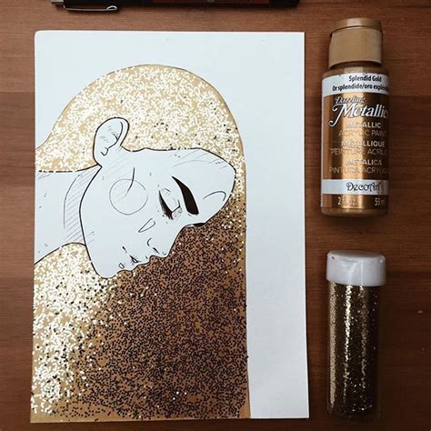 I Usually Loathe Glitter But This Is Stunning Glitter Art Drawings Creative Art
