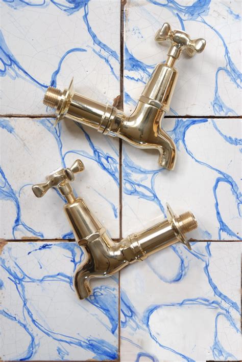Water And Wood Brass Wall Mounted Bib Taps — Water And Wood