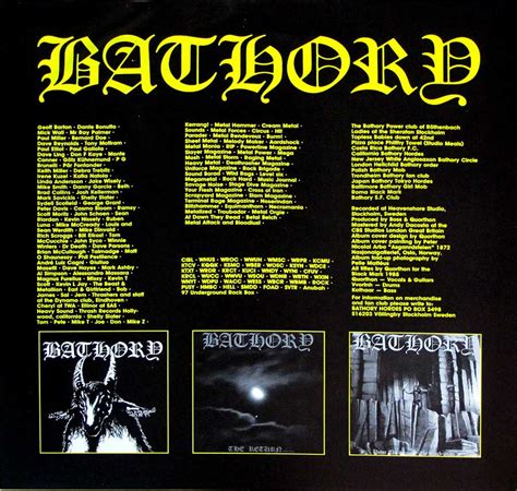 Bathory Blood Fire Death Foc Gatefold Swedish Black Metal Viking Metal