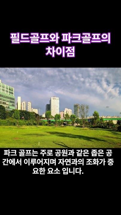 필드 골프와 파크 골프의 차이점 youtube