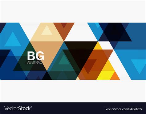 Mosaic Triangle Pattern Abstract Background Vector Image