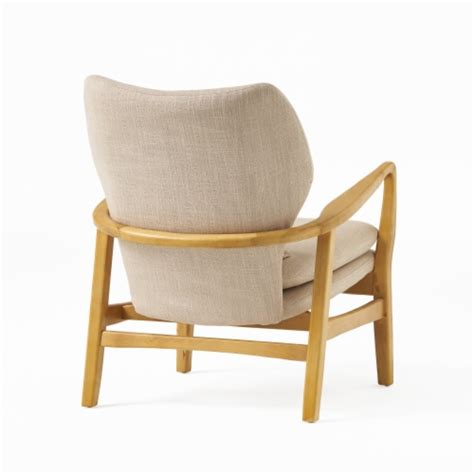 Simplie Fun Button Tufted Club Chair With Birch Wood Legs For Mid