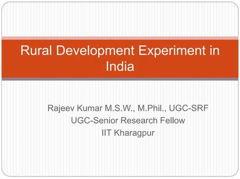 Rural Development Rural Development Policies And Strategies Pptx
