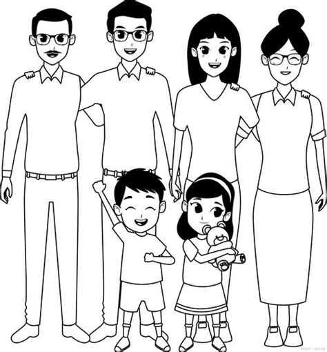 家庭人物场景图简笔画怎么画（流行13张） 简笔画图片大全