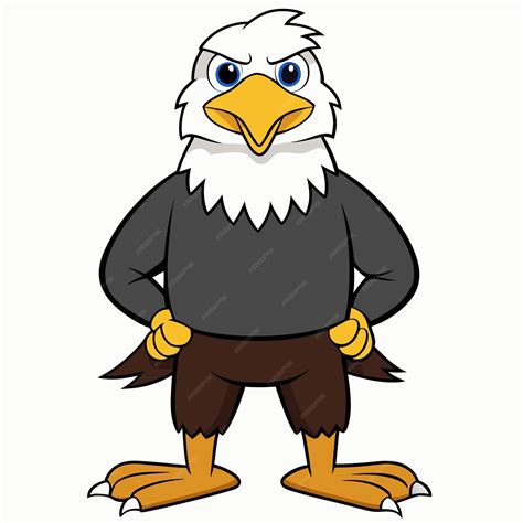 Blad Eagle Cartoon Clip Art Vector Illustration Design Premium Ai