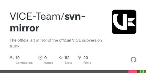 github vice team svn mirror a git mirror of the official vice