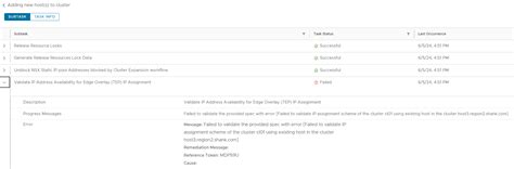 fix vmware cloud foundation add host and cluster failed lab2prod
