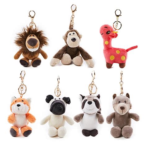 Custom Plush Keychain Soft Toy Keychain Stuffed Rainbow Unicorn Animal ...